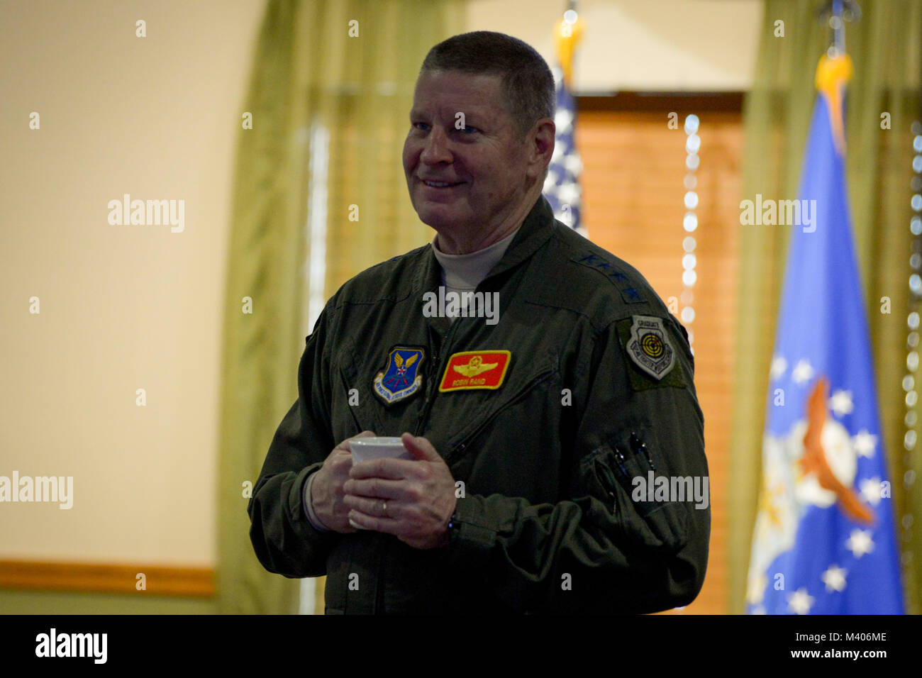 Gen. Robin Rand, Air Force Global Strike Command commander, gives ...