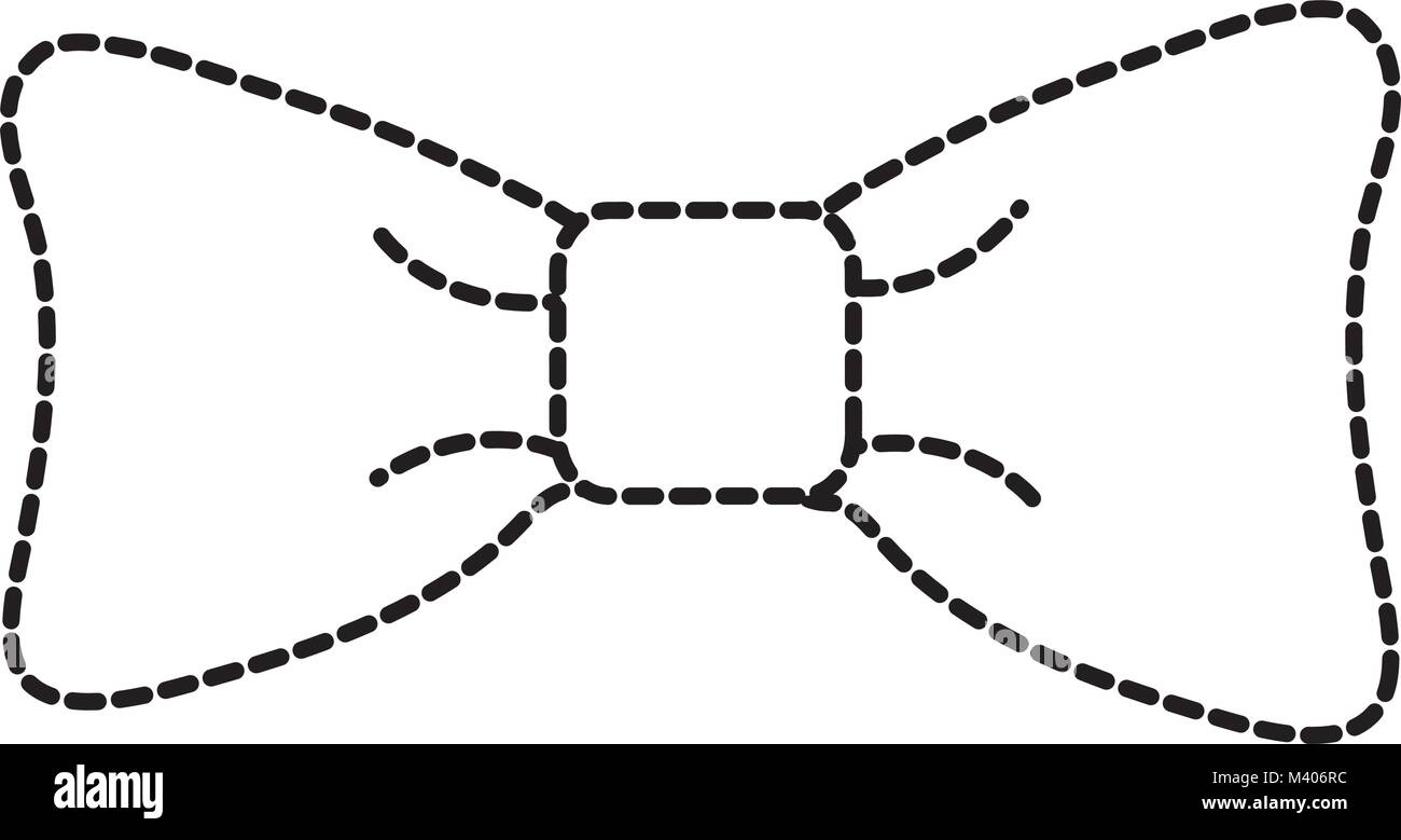 dotted shape ribbon bow style decoration design Stock Vector Image ...