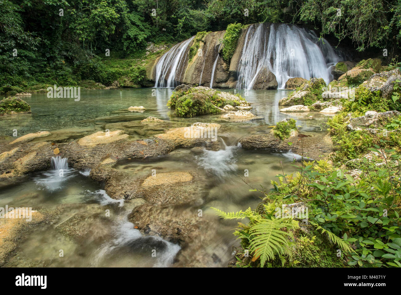 YS Falls, waterfall in St. Elizabeth, Jamaica, West Indies, Caribbean ...