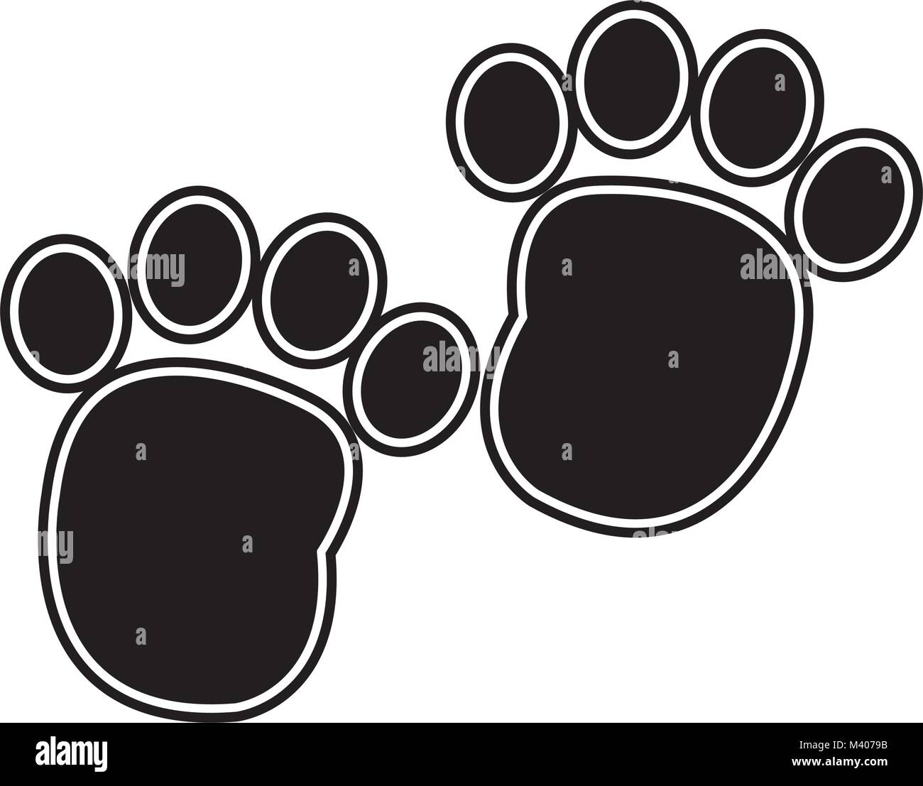 silhouette human footprint with toes mark sign Stock Vector Image & Art ...