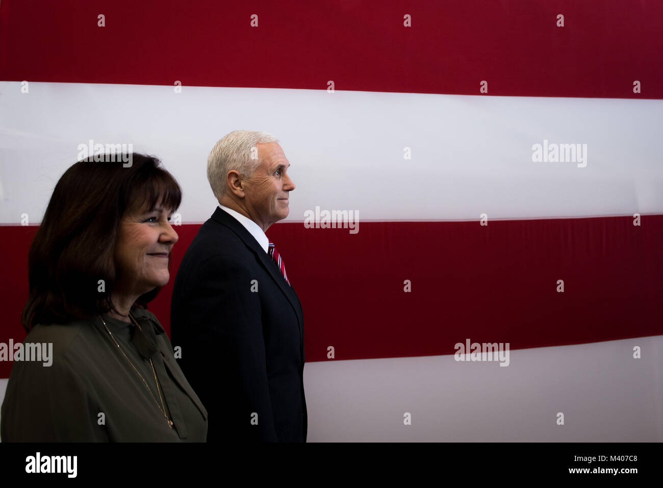 Vice President of the United States Michael Pence and wife Karen walk ...