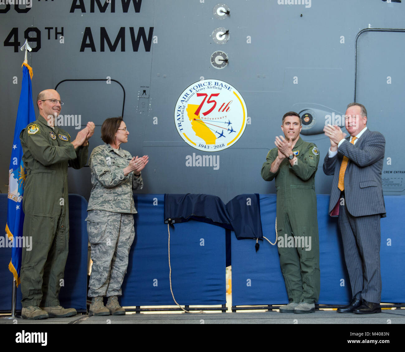 From left, U.S. Air Force Col. Raymond Kozak, 349th Air Mobility Wing ...