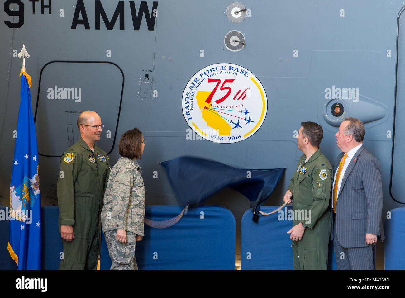 From left, U.S. Air Force Col. Raymond Kozak, 349th Air Mobility Wing ...