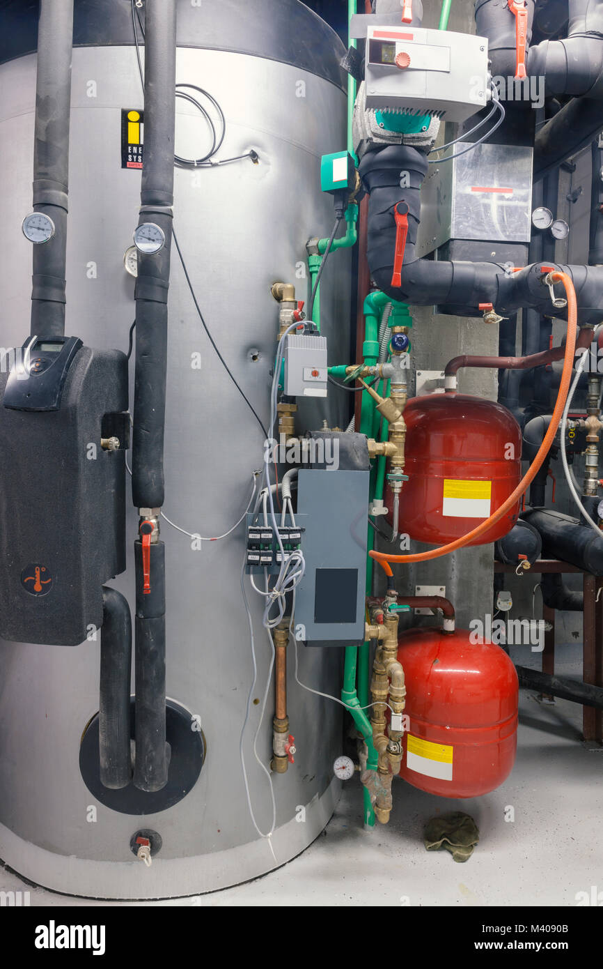 industrial boiling system for heating, close up Stock Photo - Alamy