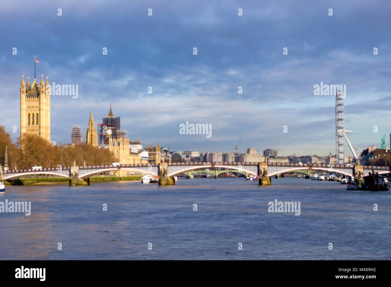 palace of Westminster river thames view from south bank Stock Photo - Alamy