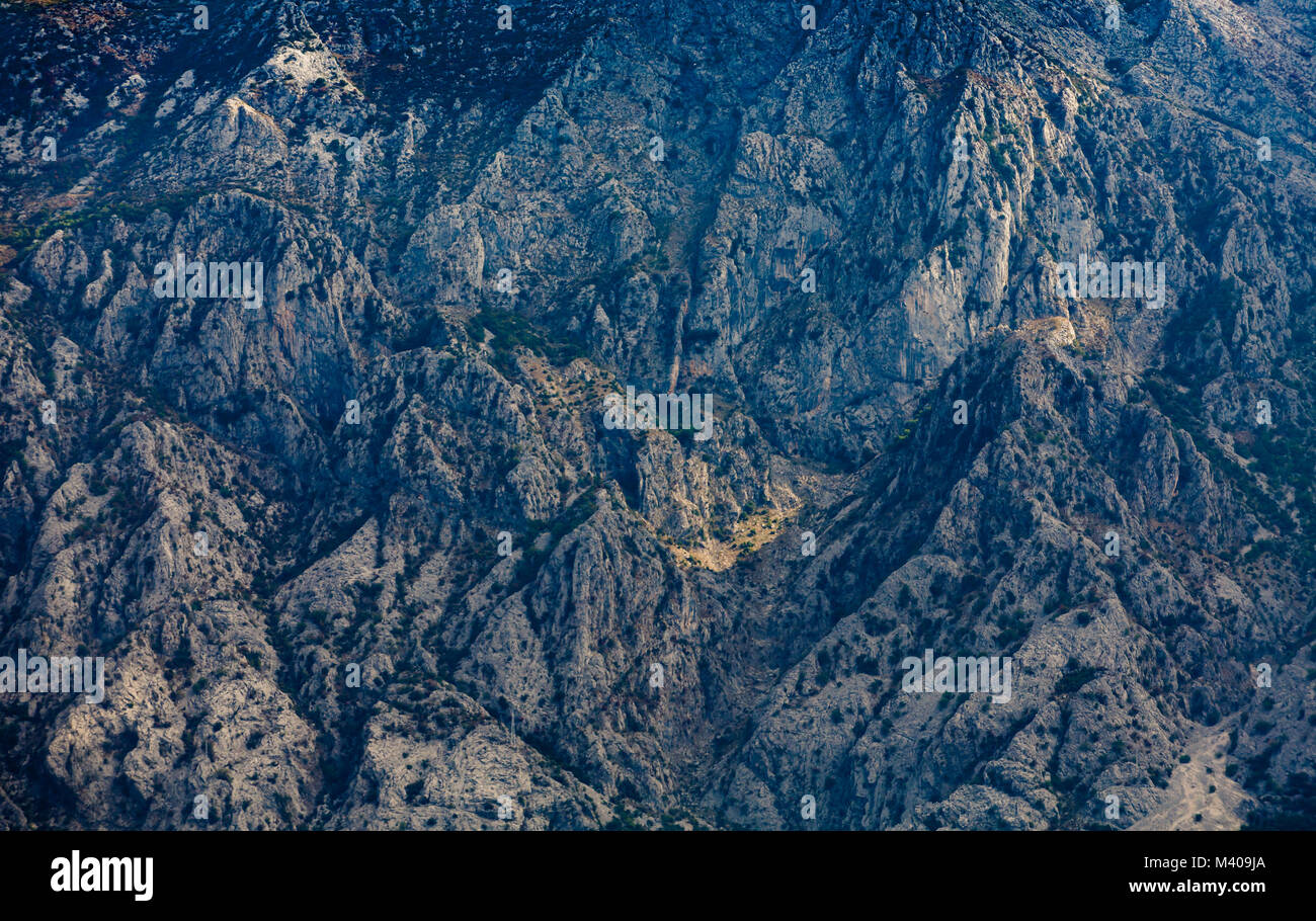 Light and Shadow on Montenegro Mountain Range Stock Photo - Alamy
