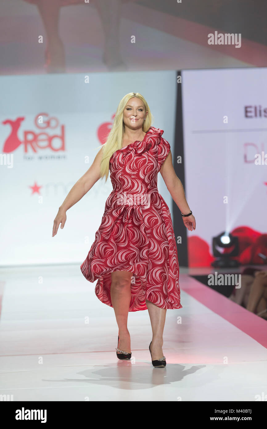 New York, NY - February 8, 2018: Elizabeth Rohm wearing gown DurDoux by ...