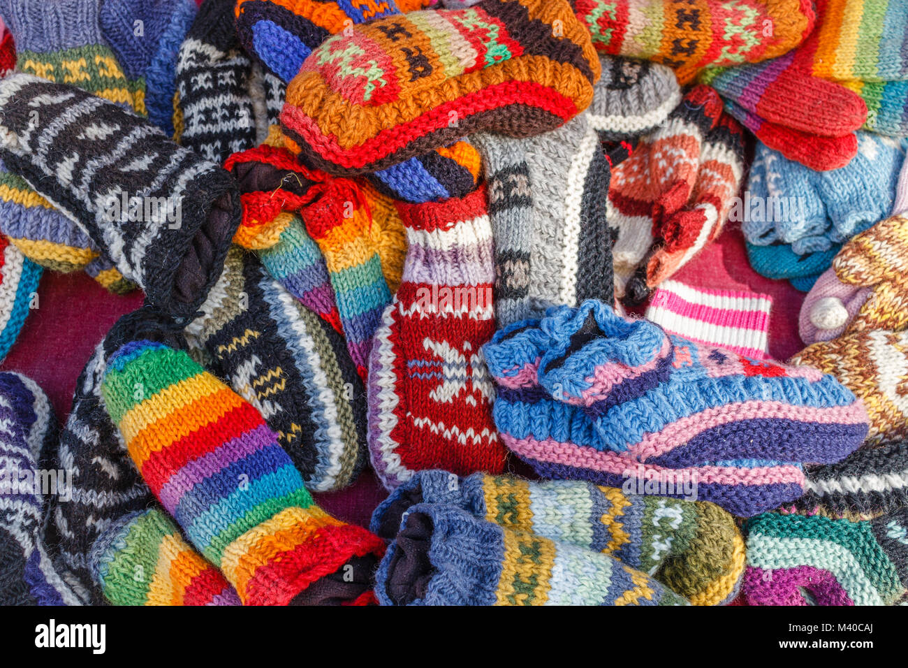 Socks market stall hi-res stock photography and images - Alamy