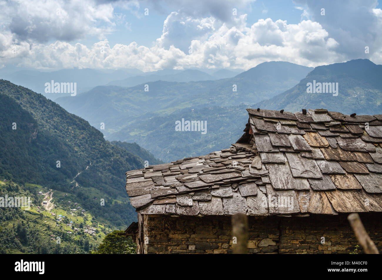 Nepal village stone house hi-res stock photography and images - Alamy