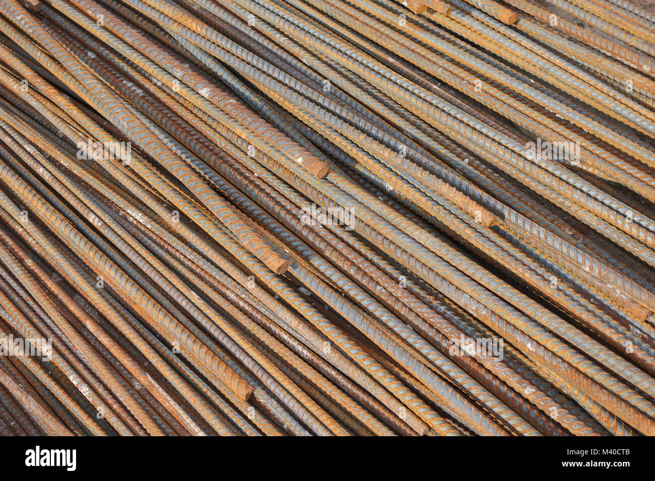 Rusty rebar waiting for construction Stock Photo - Alamy