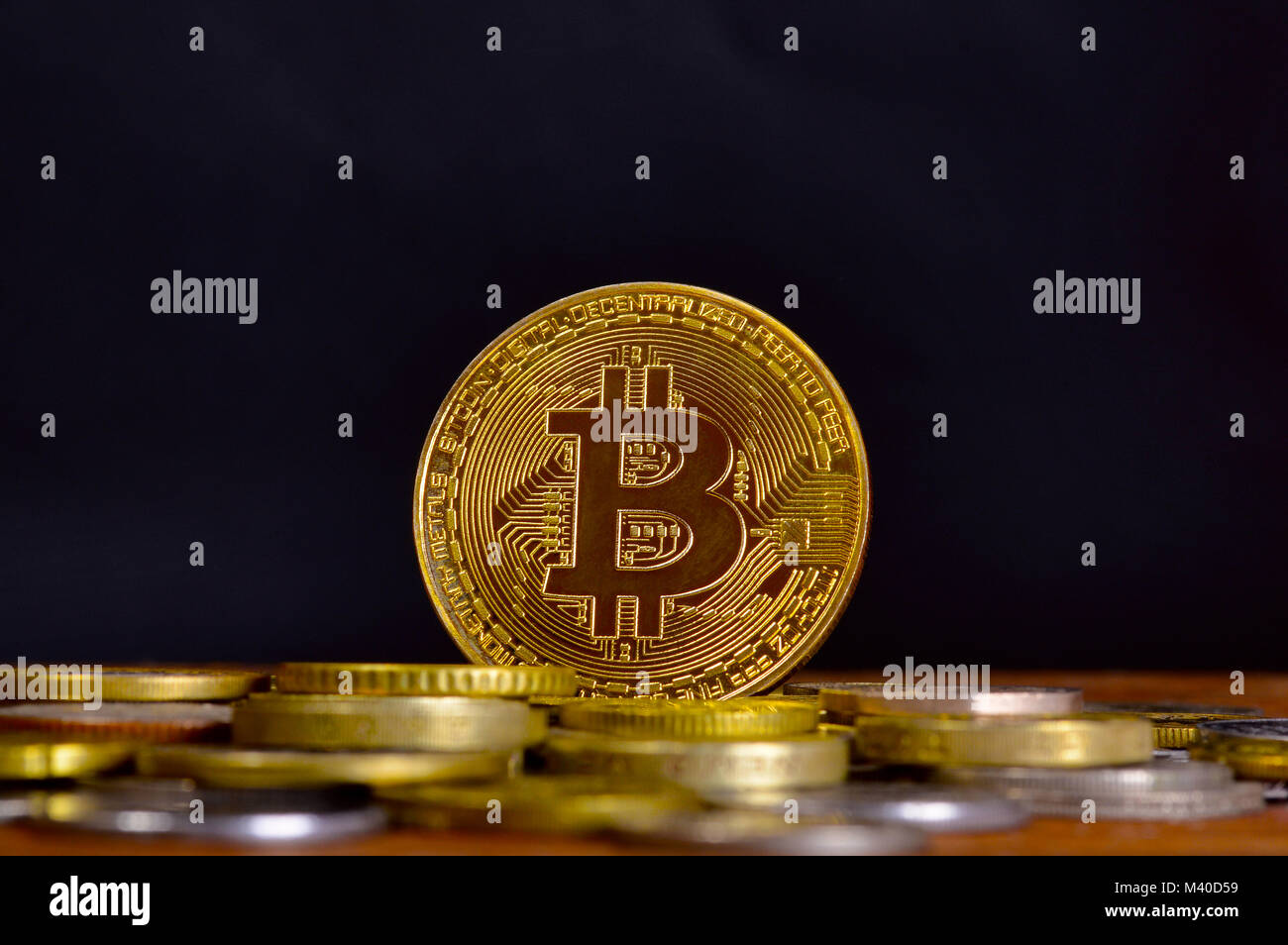 Bitcoin over the other currencies Stock Photo - Alamy