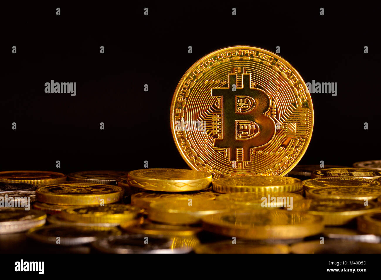 Bitcoin over the other currencies Stock Photo - Alamy