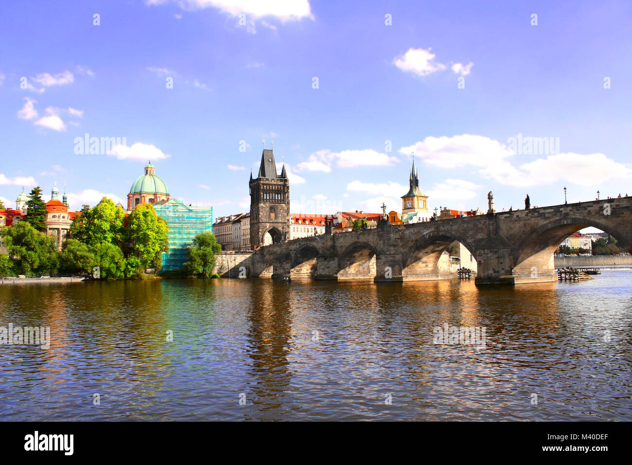 Charles Bridge in Prague, capital city of Czech republic, Europe ...