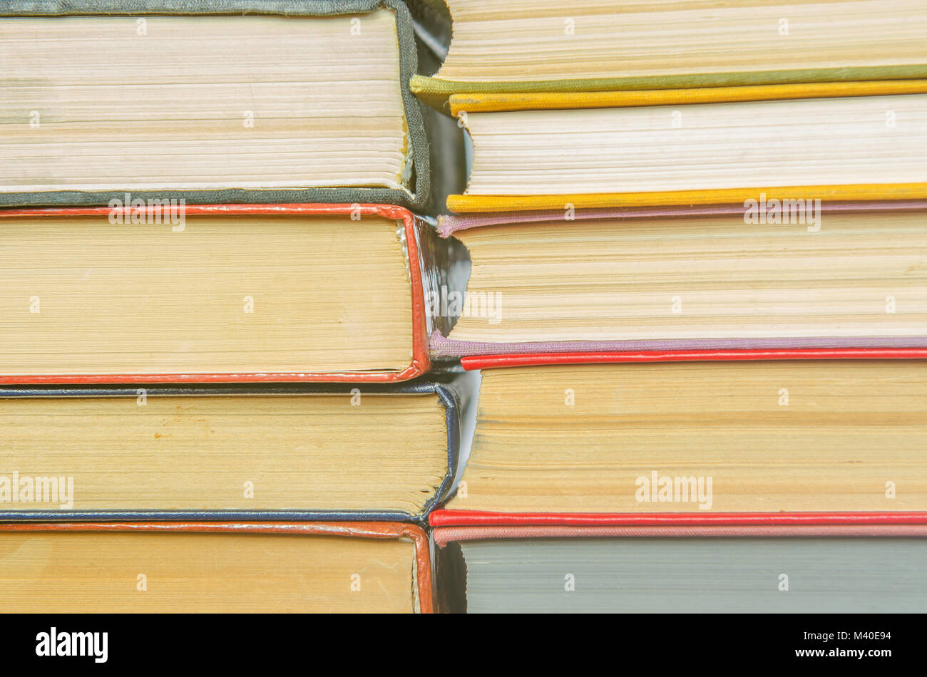 stack of books different colors. Education background. Back to school ...