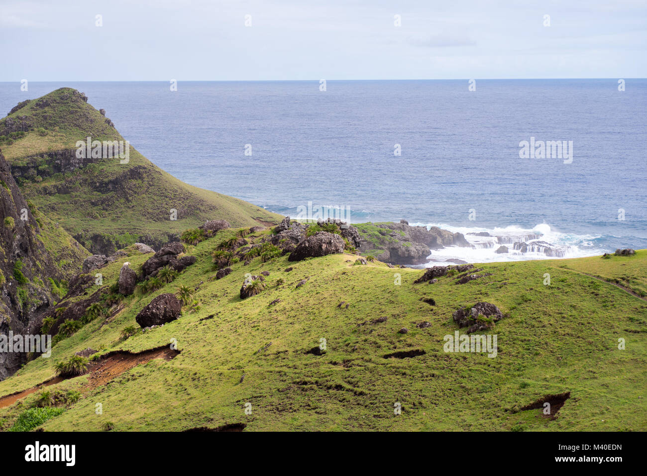 Overlooking hills ofBatanes, Philippines Stock Photo - Alamy