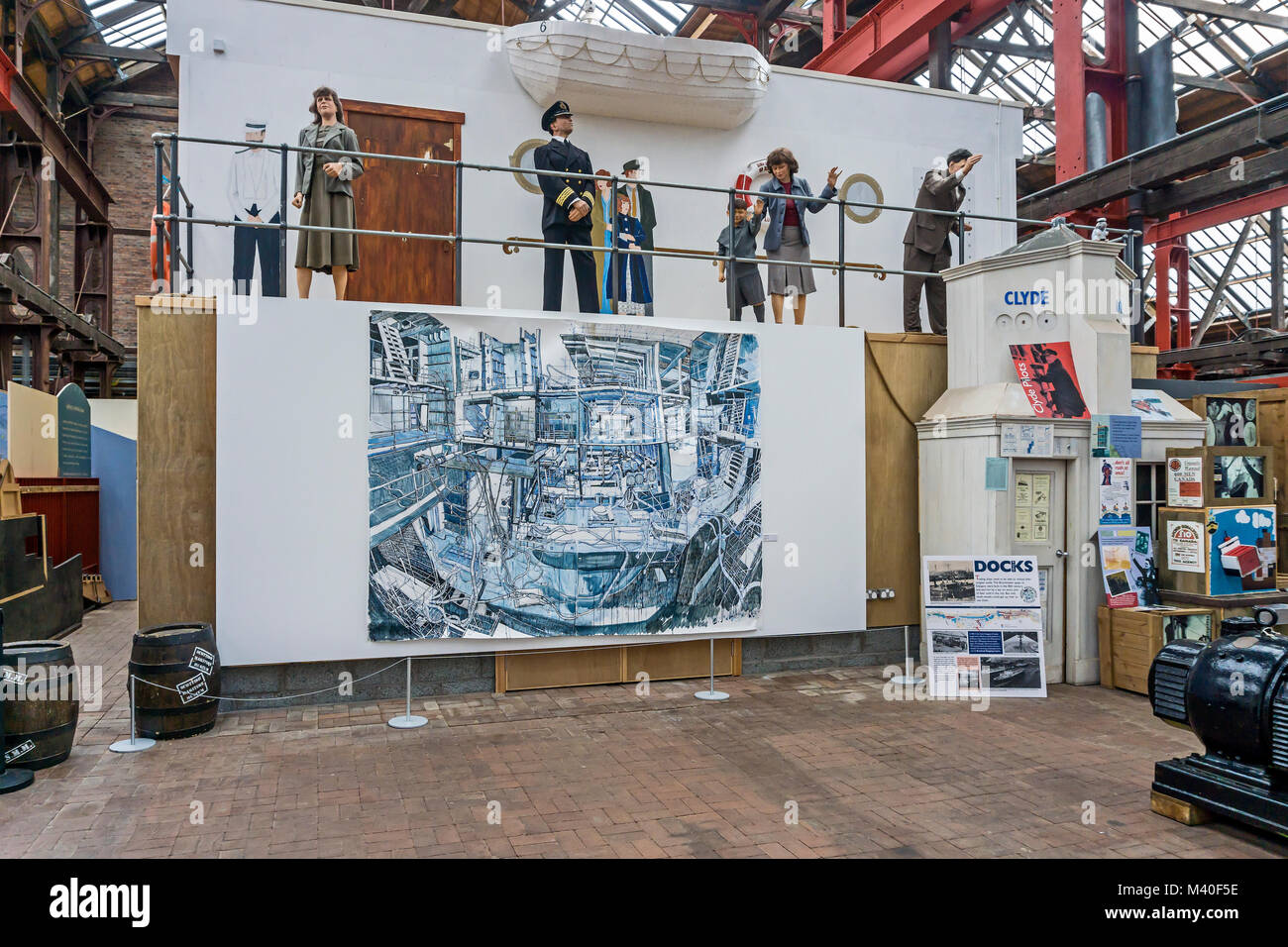 Interior of the Linthouse museum building at Scottish Maritime Museum ...