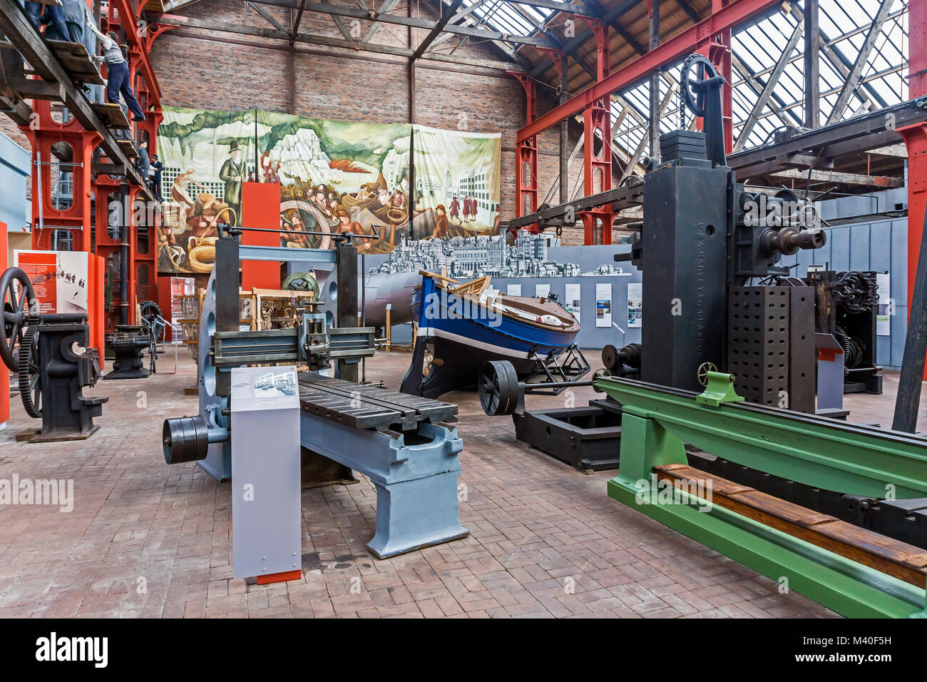 Interior of the Linthouse museum building at Scottish Maritime Museum ...