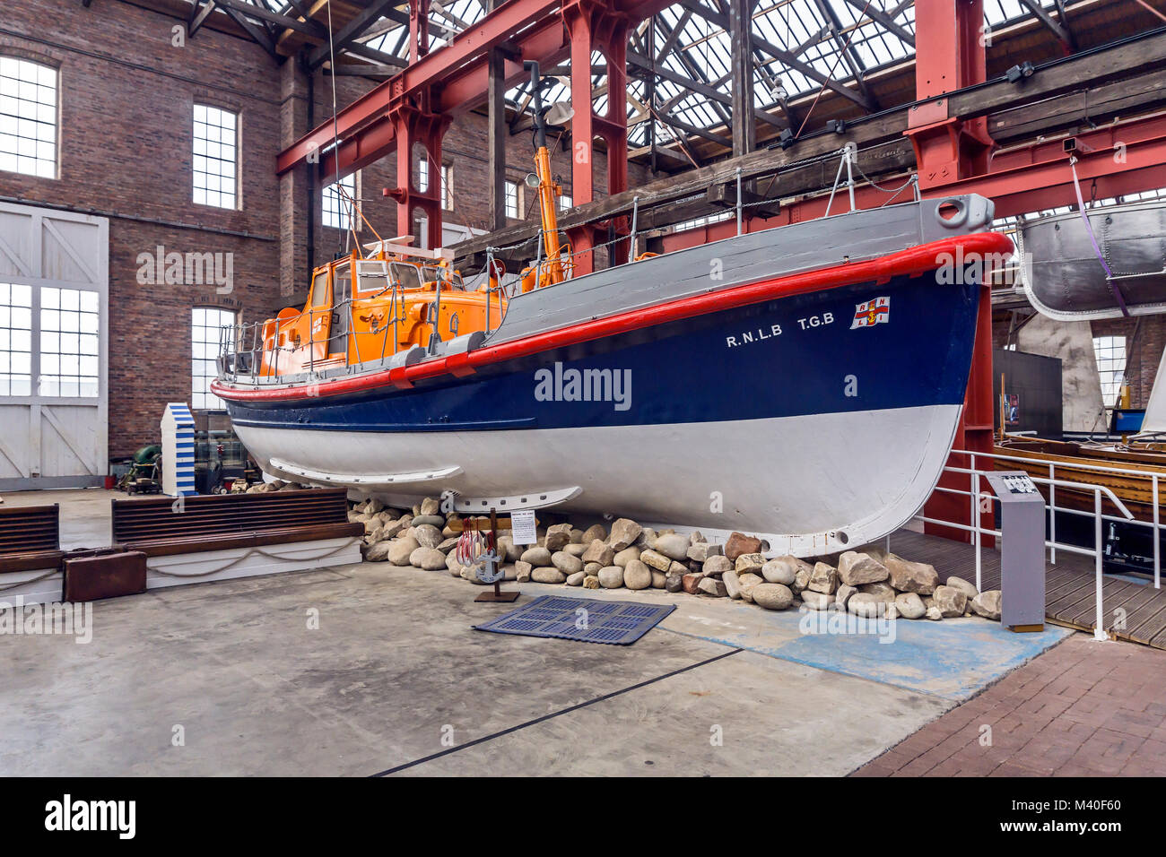 Interior of the Linthouse museum building at Scottish Maritime Museum ...