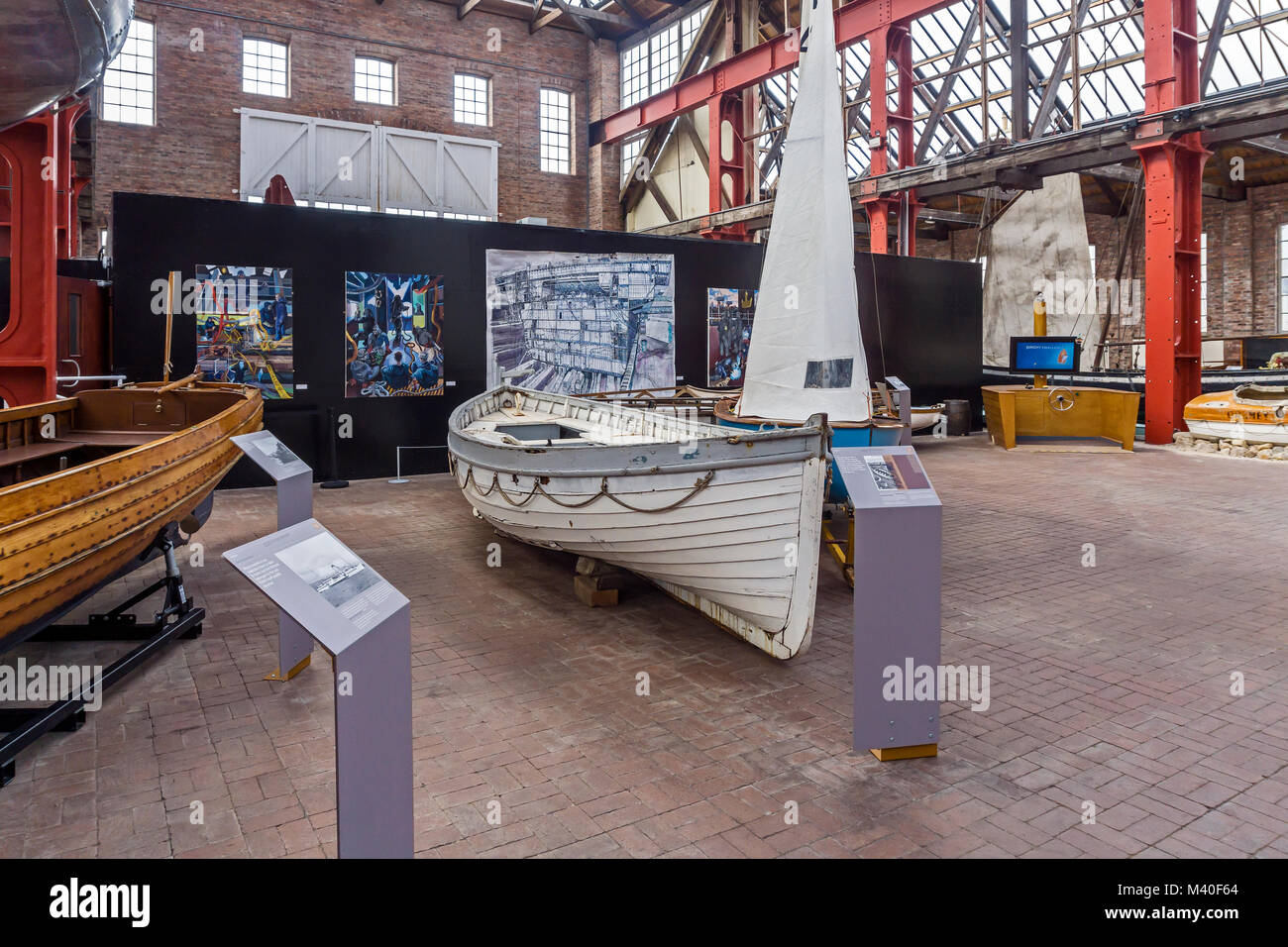 Interior of the Linthouse museum building at Scottish Maritime Museum ...