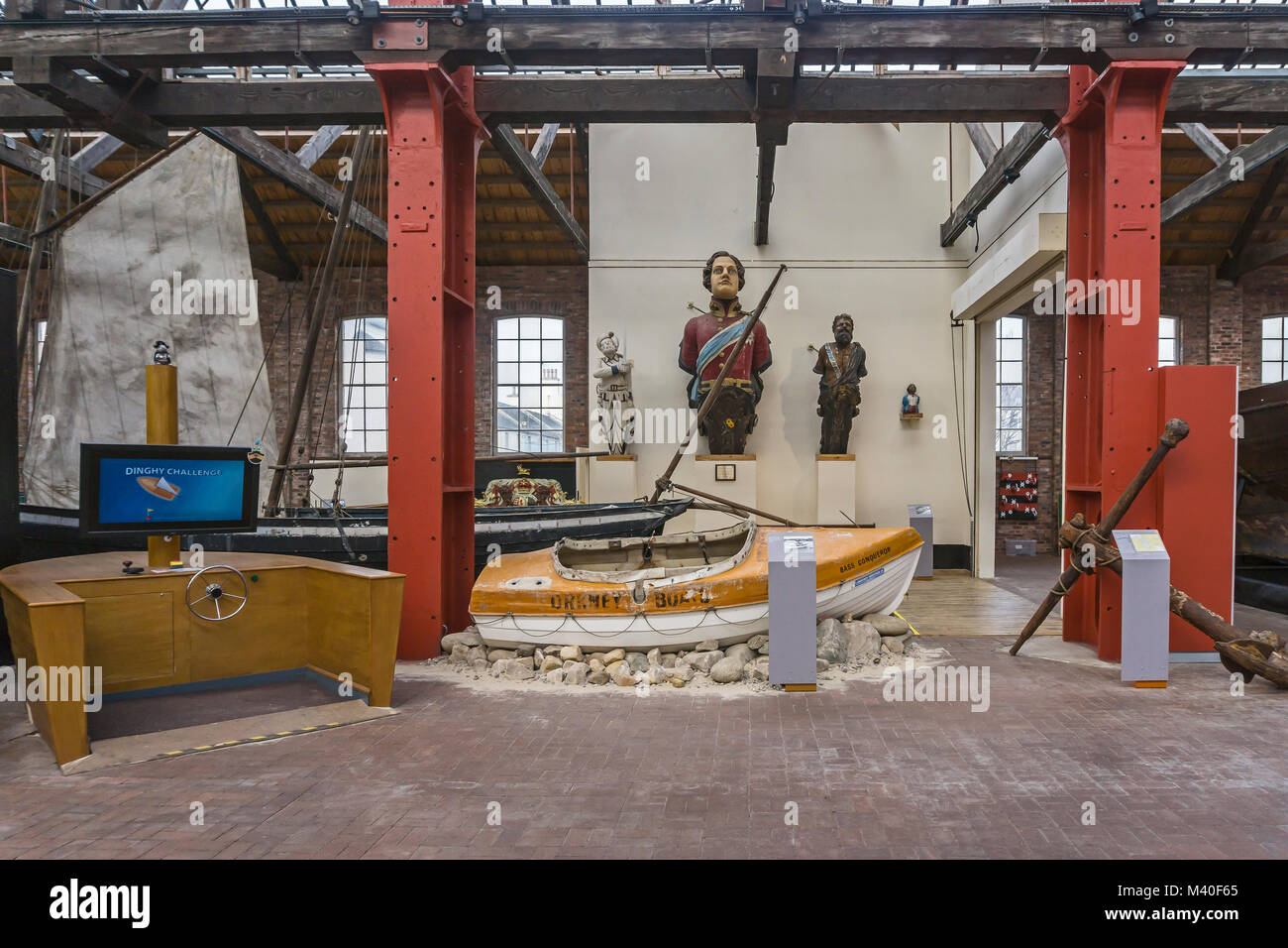 Interior of the Linthouse museum building at Scottish Maritime Museum ...