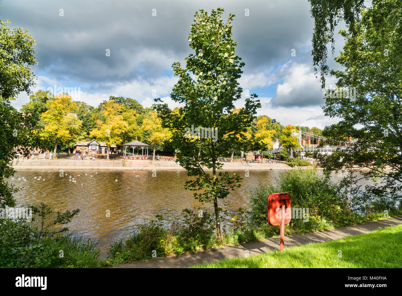 Chester city, River Dee, sunny, England, UK Stock Photo - Alamy