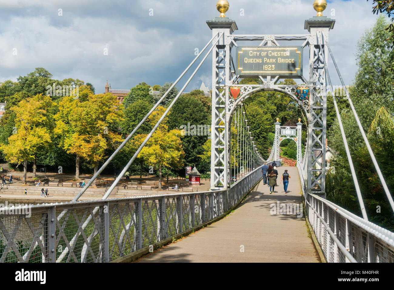 Queens park bridge chester uk hi-res stock photography and images - Alamy