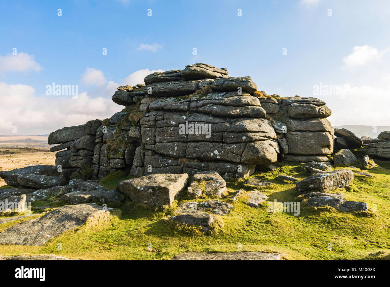 View of the top of Pew Tor in Dartmoor National Park, England, UK Stock ...