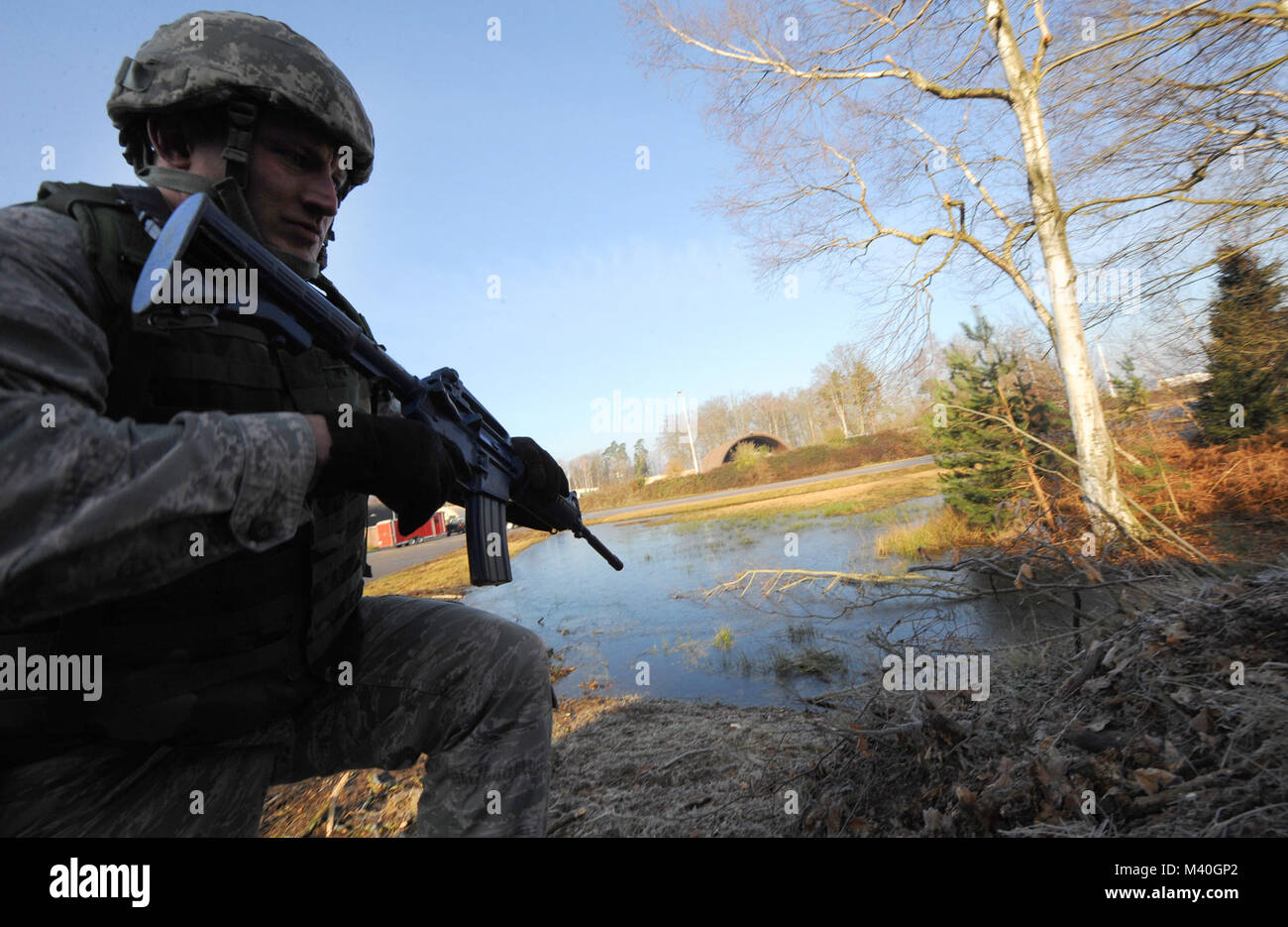 U.S. Air National Guard Staff Sergeant Nathan Warmath, a firefighter ...
