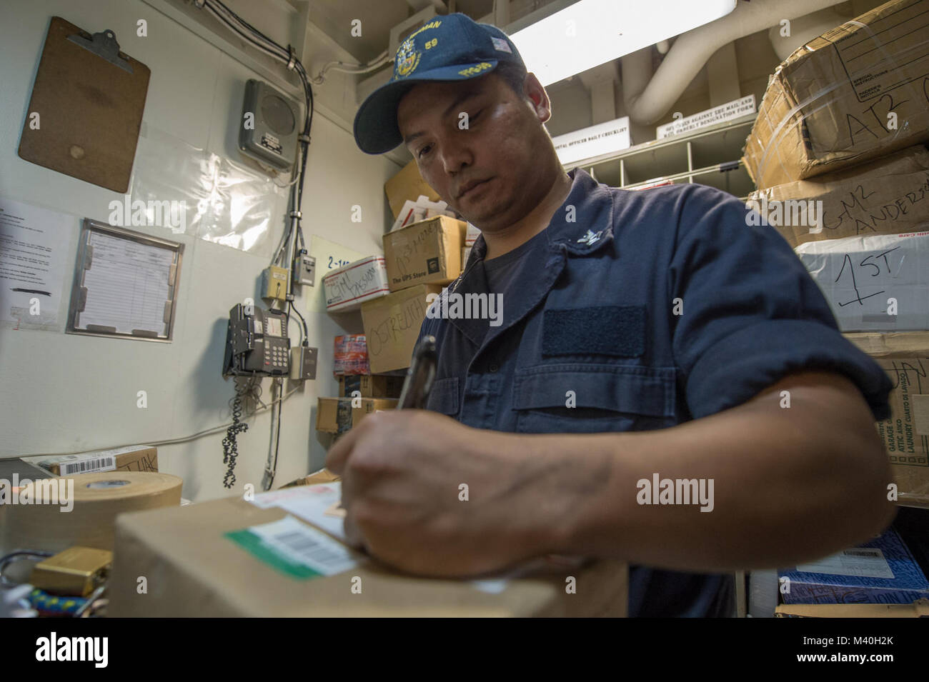 United states coast guard mail call hi-res stock photography and images ...