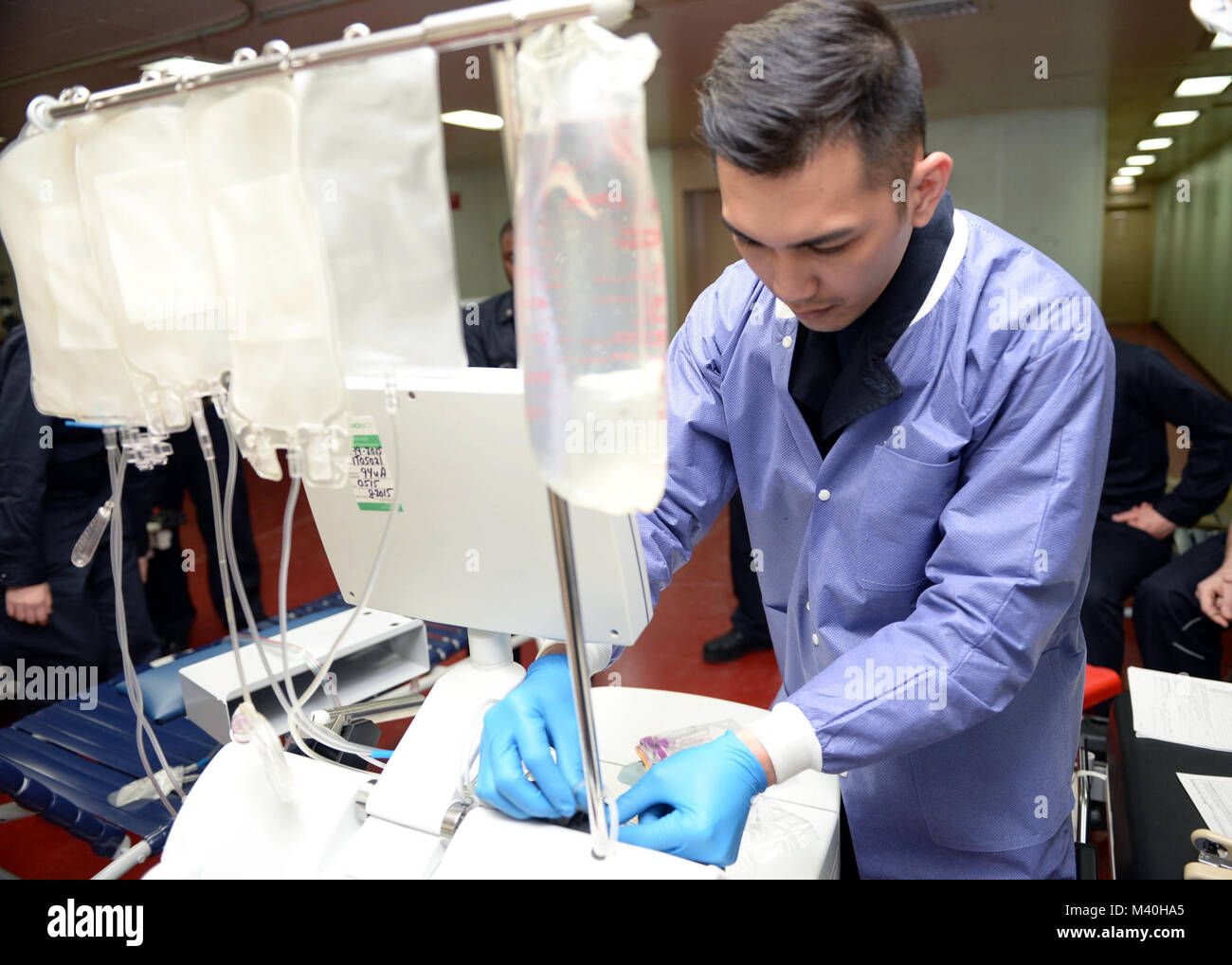 150402-N-XQ474-016 ATLANTIC OCEAN (April 2, 2015) Hospital Corpsman 3rd ...