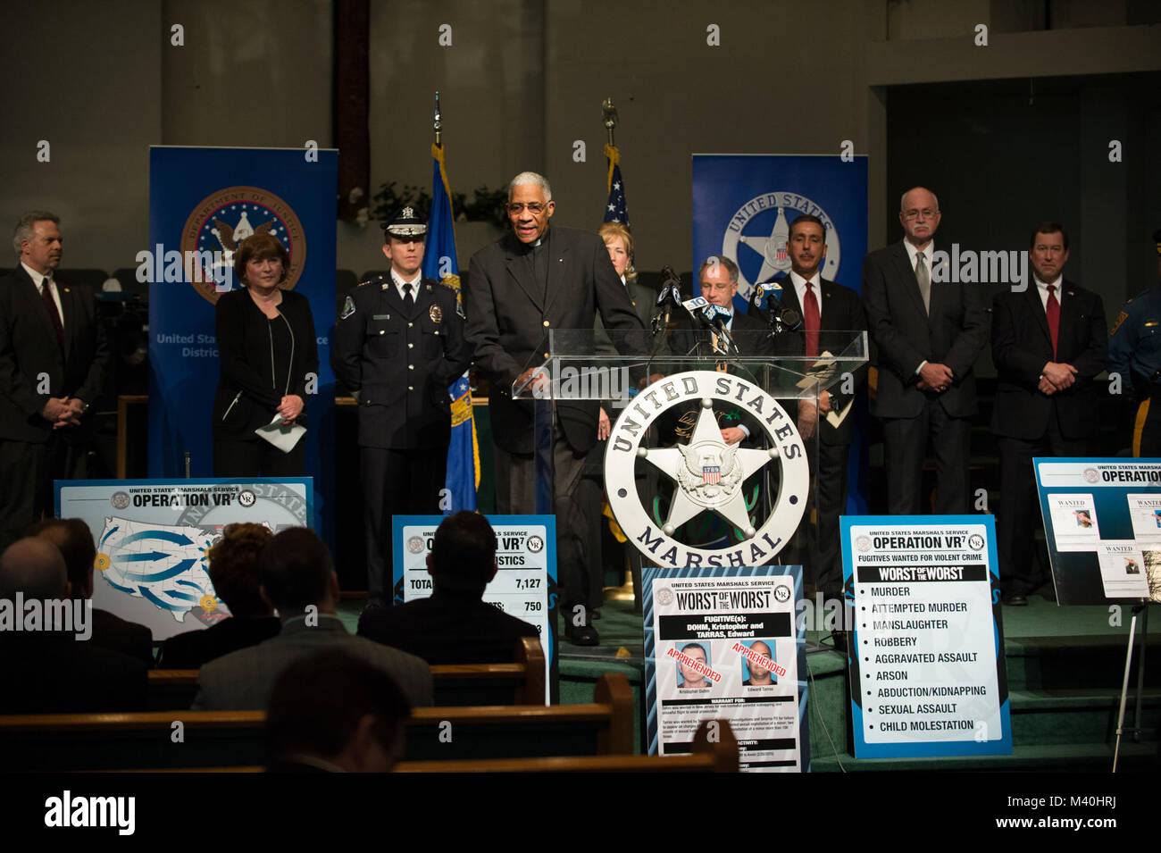 Pastor John O. Parker Jr. from Antioch Baptist Church speaks during a ...
