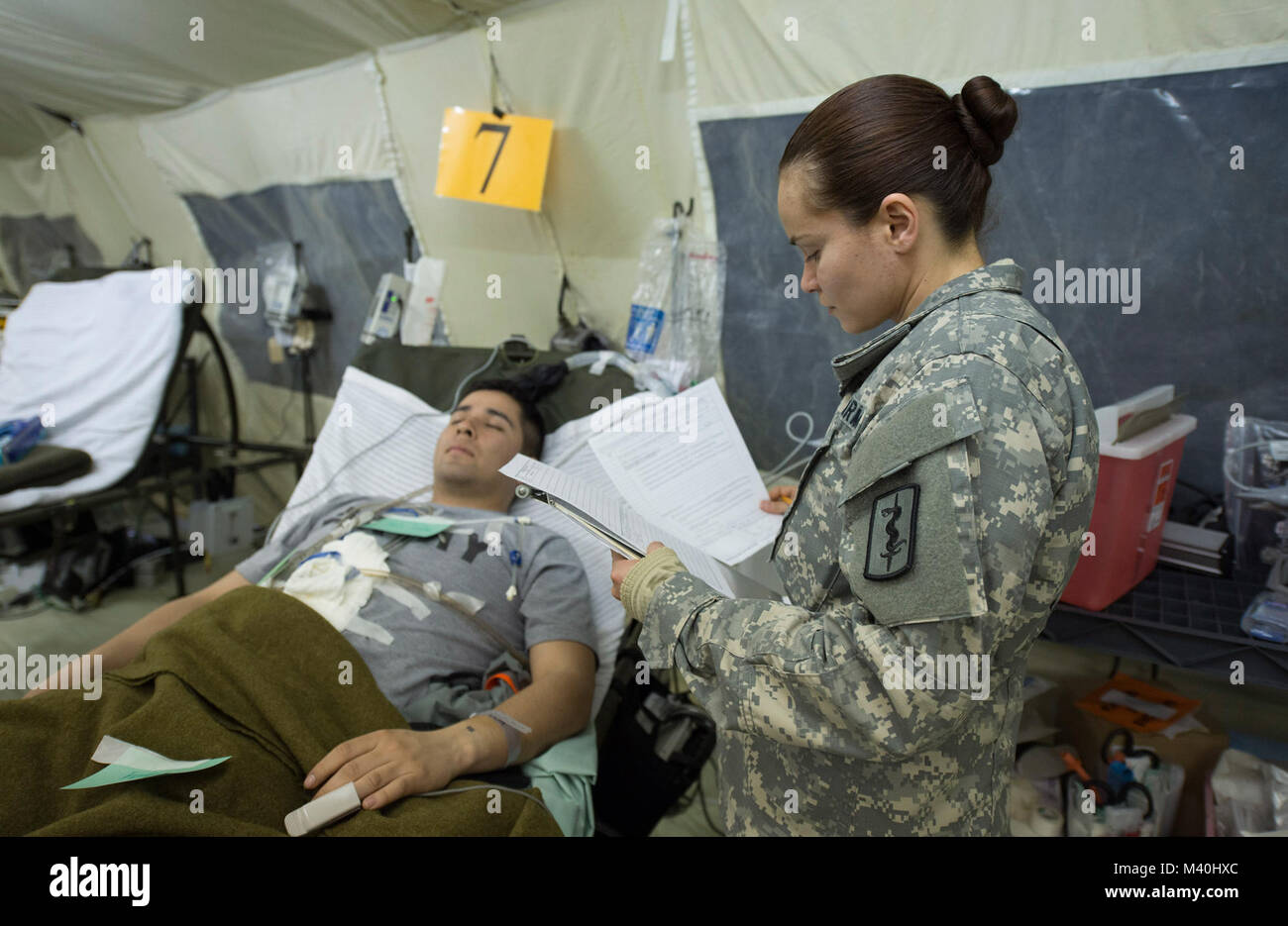 Members of the 212th Combat Support Hospital constructed a fully ...