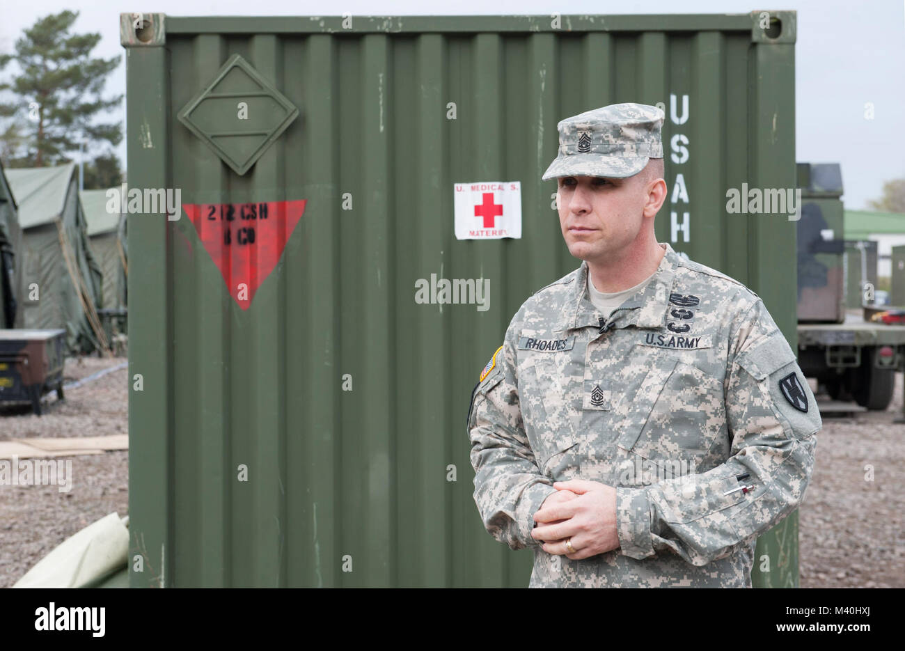 Command Sergeant Major (CSM) Rodney Rhoades, the 21st Theater ...