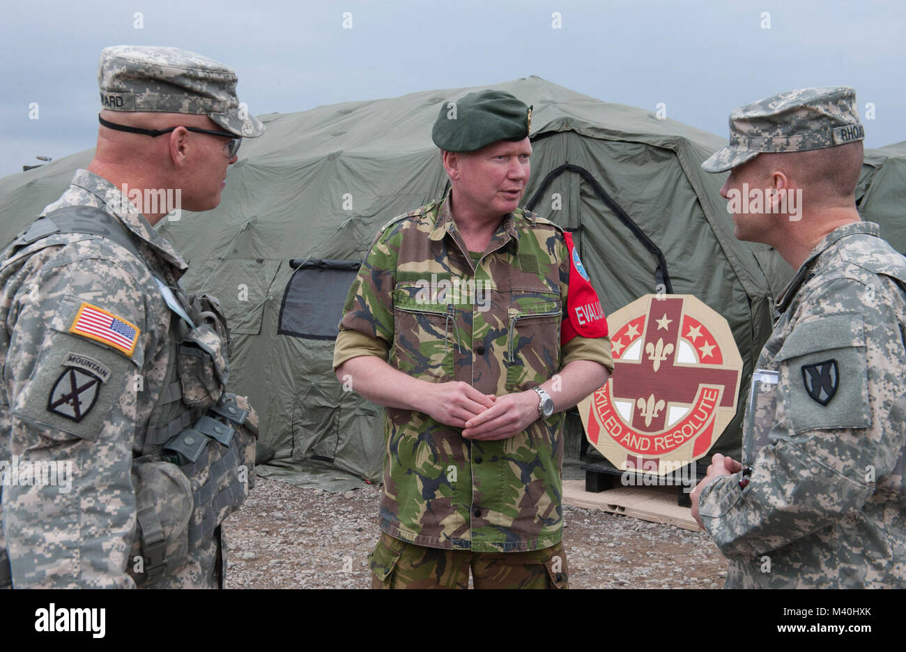 Command Sergeant Major (CSM) Rodney Rhoades (right), the 21st Theater ...