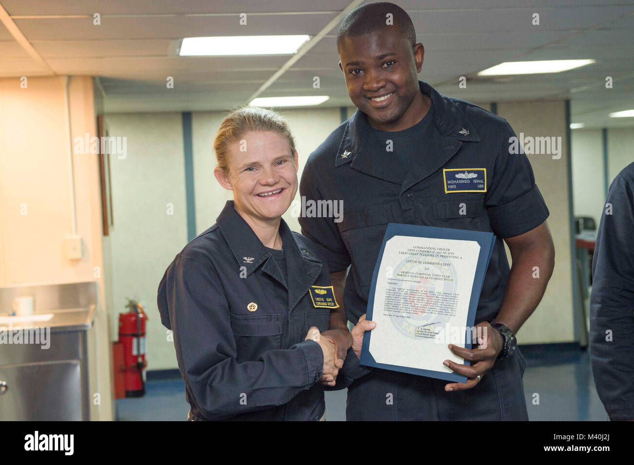 150421-N-PD309-030 CARIBBEAN SEA (April 21, 2015) Capt. Christine Sears ...