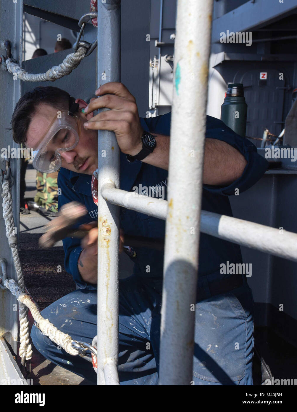 150501-N-TC437-014 PACIFIC OCEAN (May 1, 2015) - Seaman Jake Walthall ...