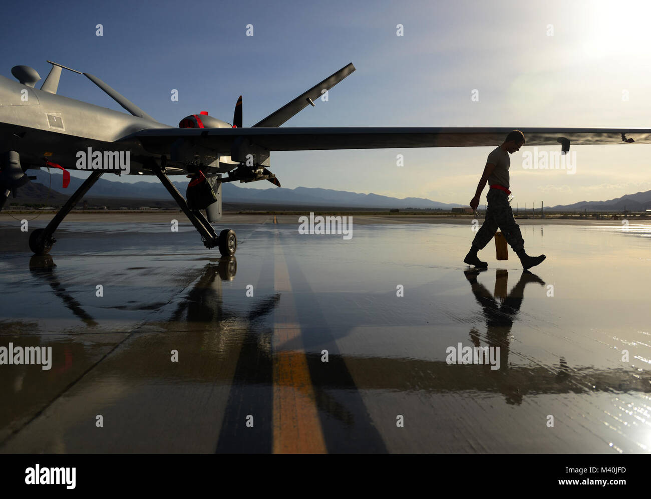 A remotely piloted aircraft maintainer assigned to the 432nd Aircraft ...