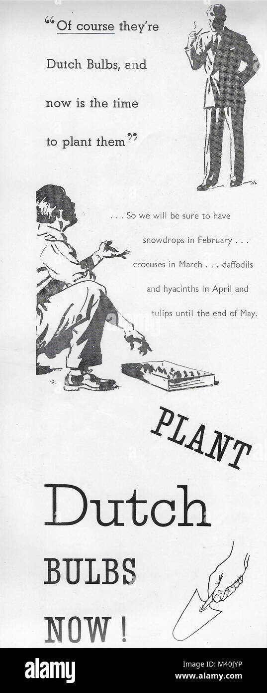 Old gardening advert hi-res stock photography and images - Alamy