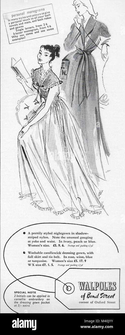 Old clothing product adverts hi-res stock photography and images - Alamy