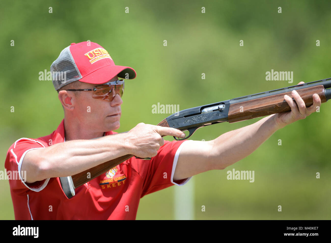 Chief Warrant Officer 4 Scott Danjou, a member of the USMC Skeet Team ...
