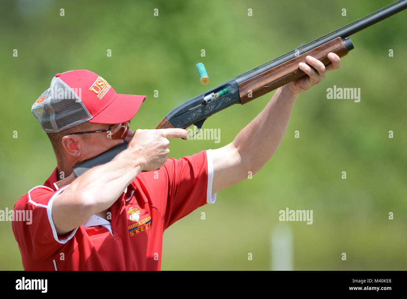 Chief Warrant Officer Scott Danjou, a member of the USMC Skeet Team ...