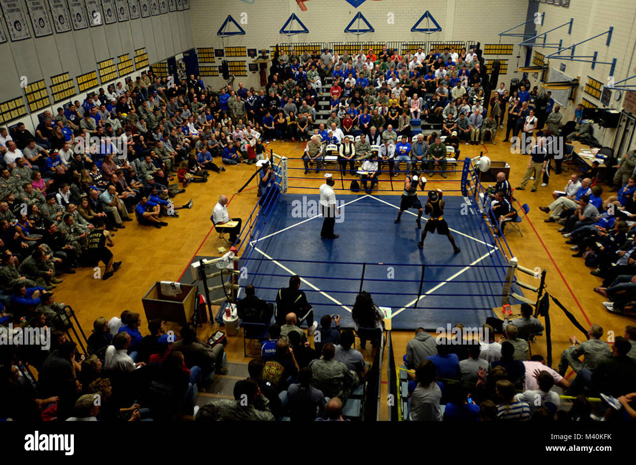 U.S. Air Force Academy Cadet Third Class Stephen Bittner boxes U.S ...