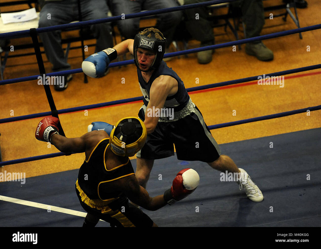 U.S. Air Force Academy Cadet Third Class Stephen Bittner boxes U.S ...