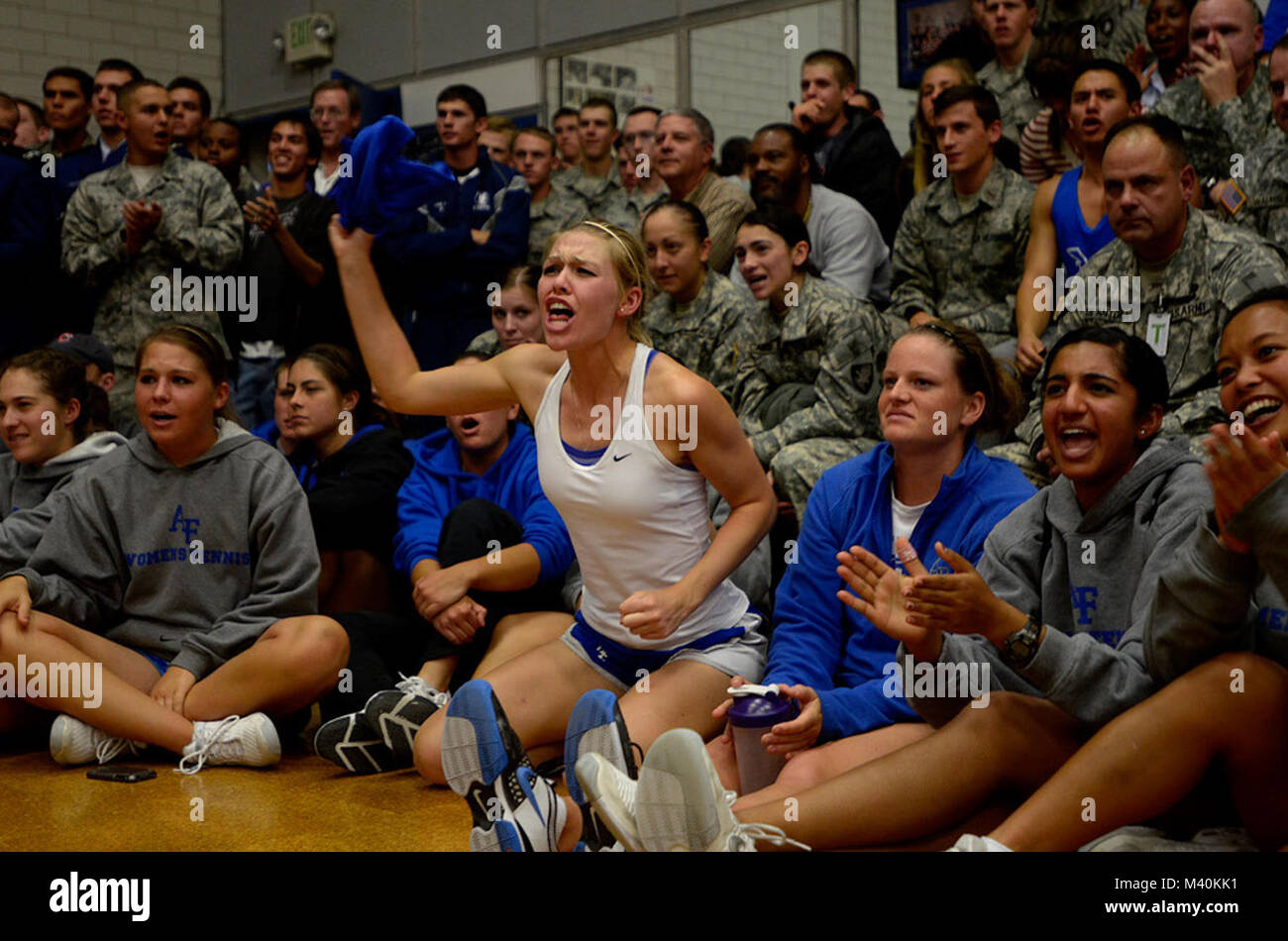 U.S. Air Force Academy Cadet First Class Tahlia Smoke cheers on Cadet ...