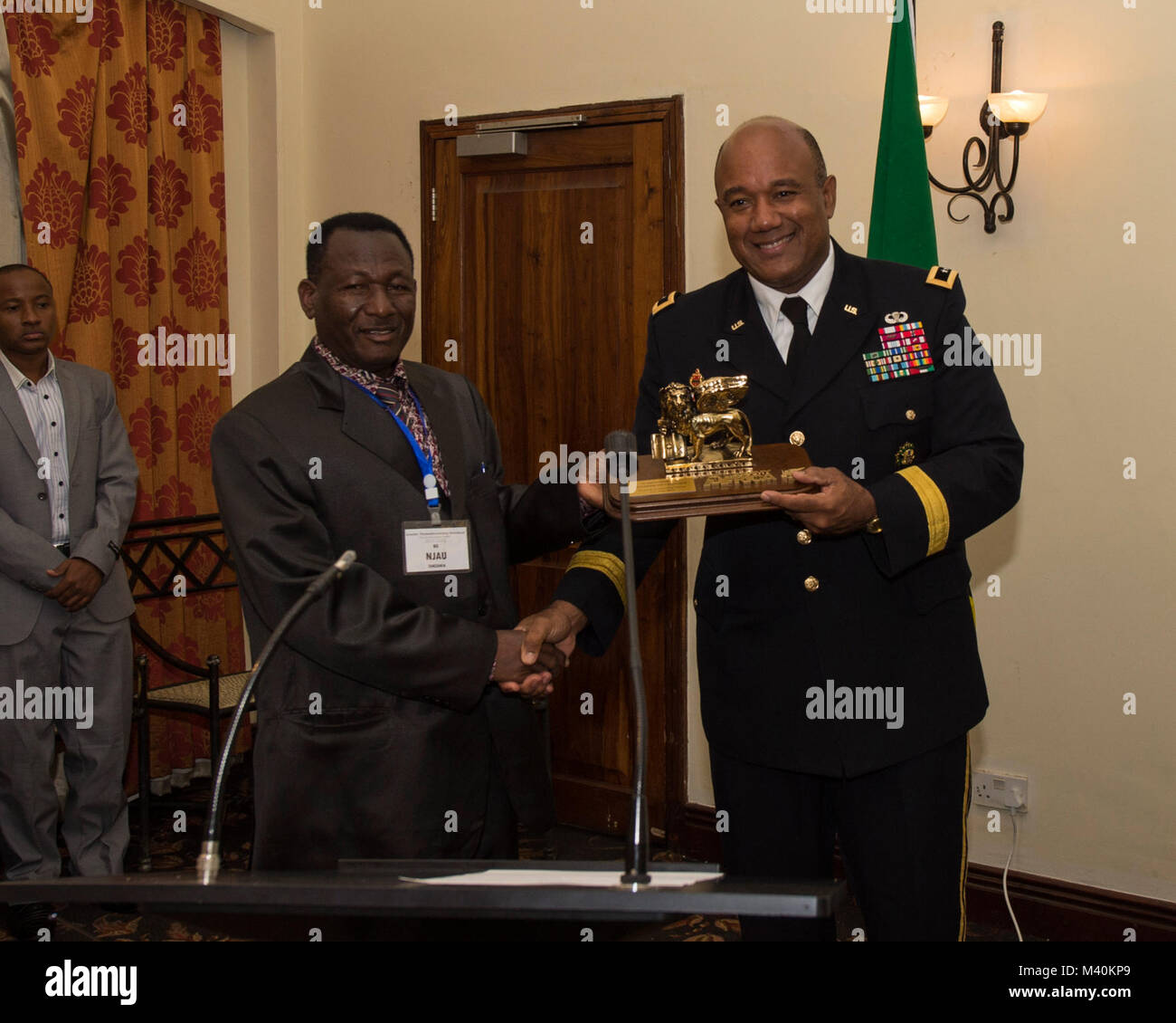 U.S. Army Maj. Gen. Darryl Williams (right), the commander of U.S. Army ...