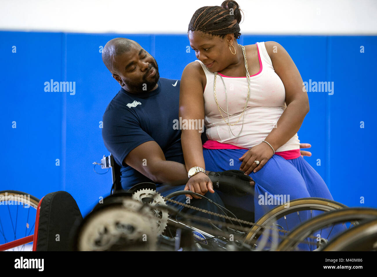 Shundra Johnson, right, and her husband Coast Guard Lt. Sancho Johnson ...