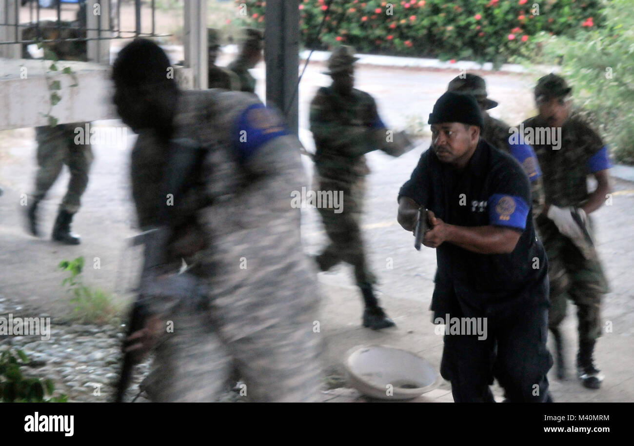 Members of the Regional Security System from multiple Caribbean nations ...