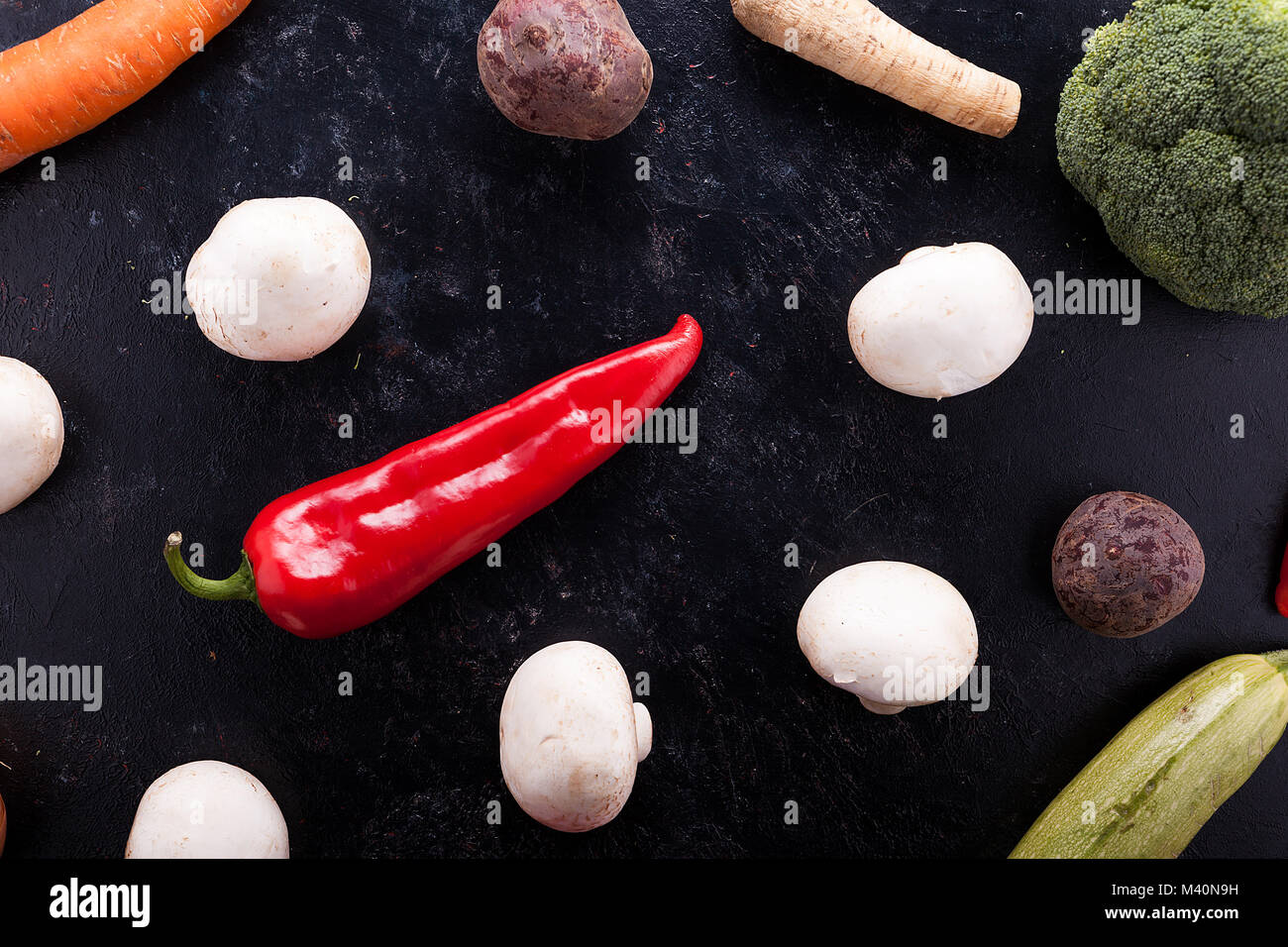 Mix of different organic vegetables Stock Photo - Alamy