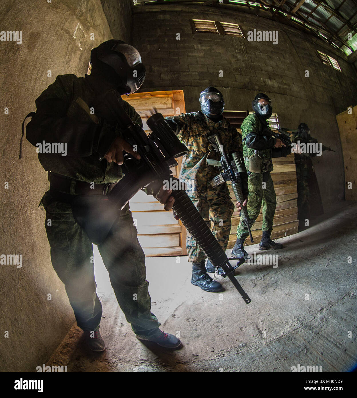 Multi-national forces practice interior urban tactics training ...