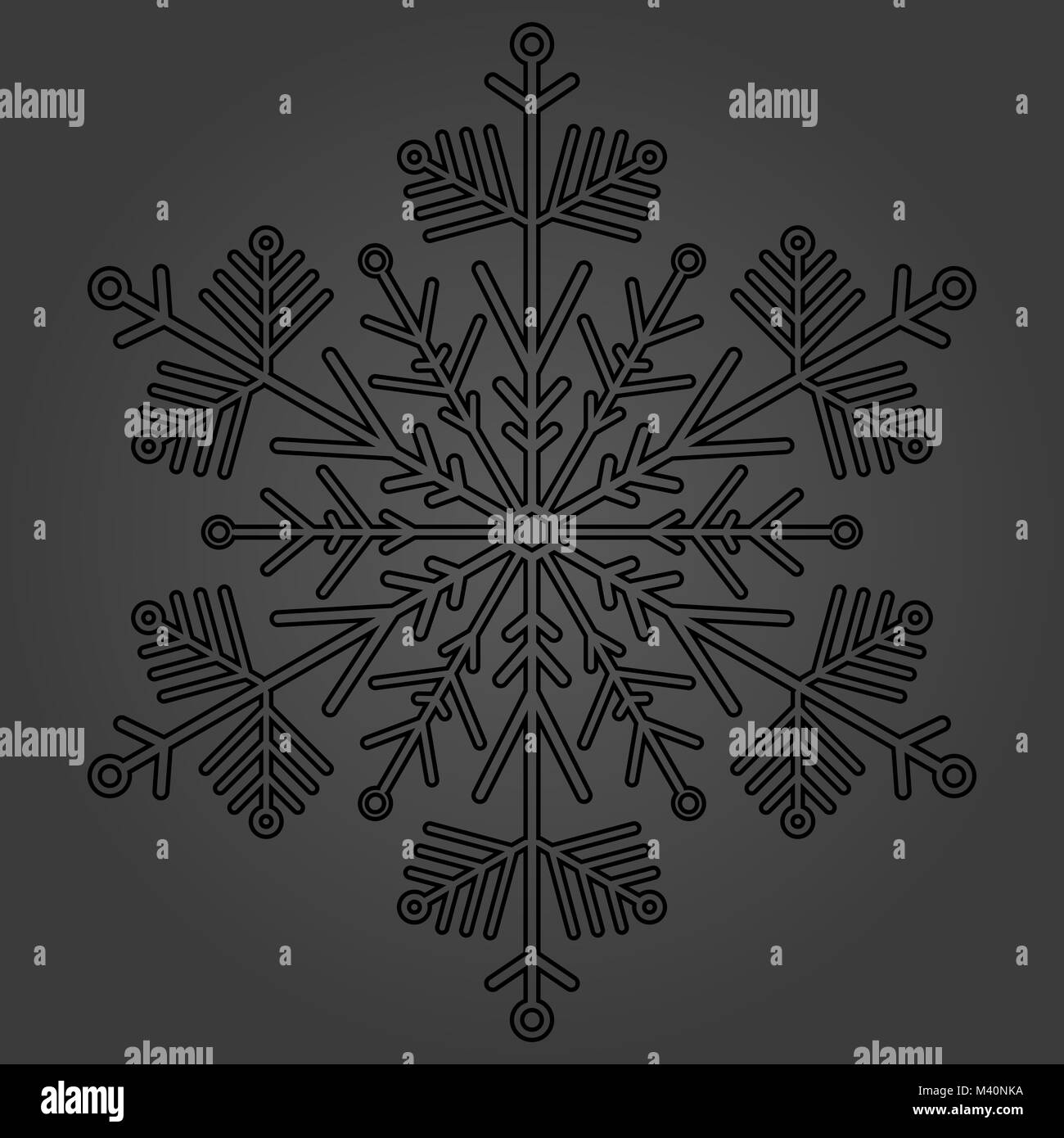 Pretty Round Snowflake Stock Photo - Alamy